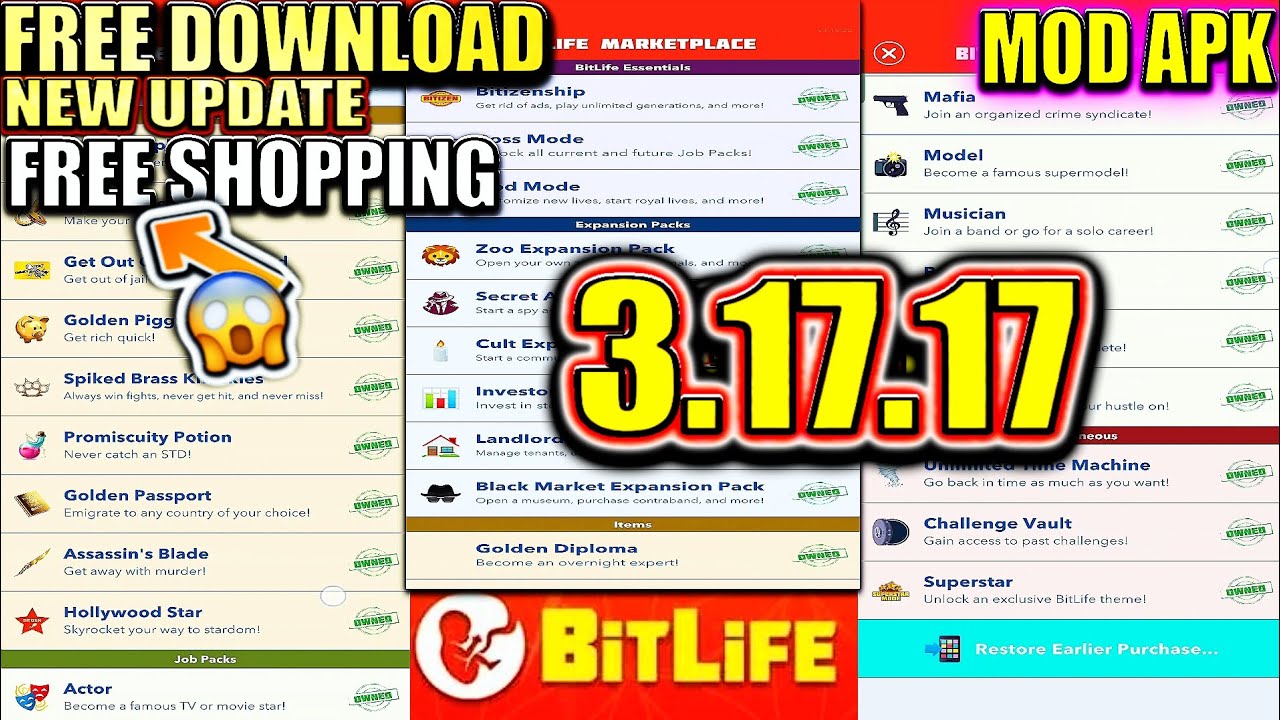 BitLife Mod Apk 3.17.17 Everything Unlocked | Latest Version | GOD Mode ...