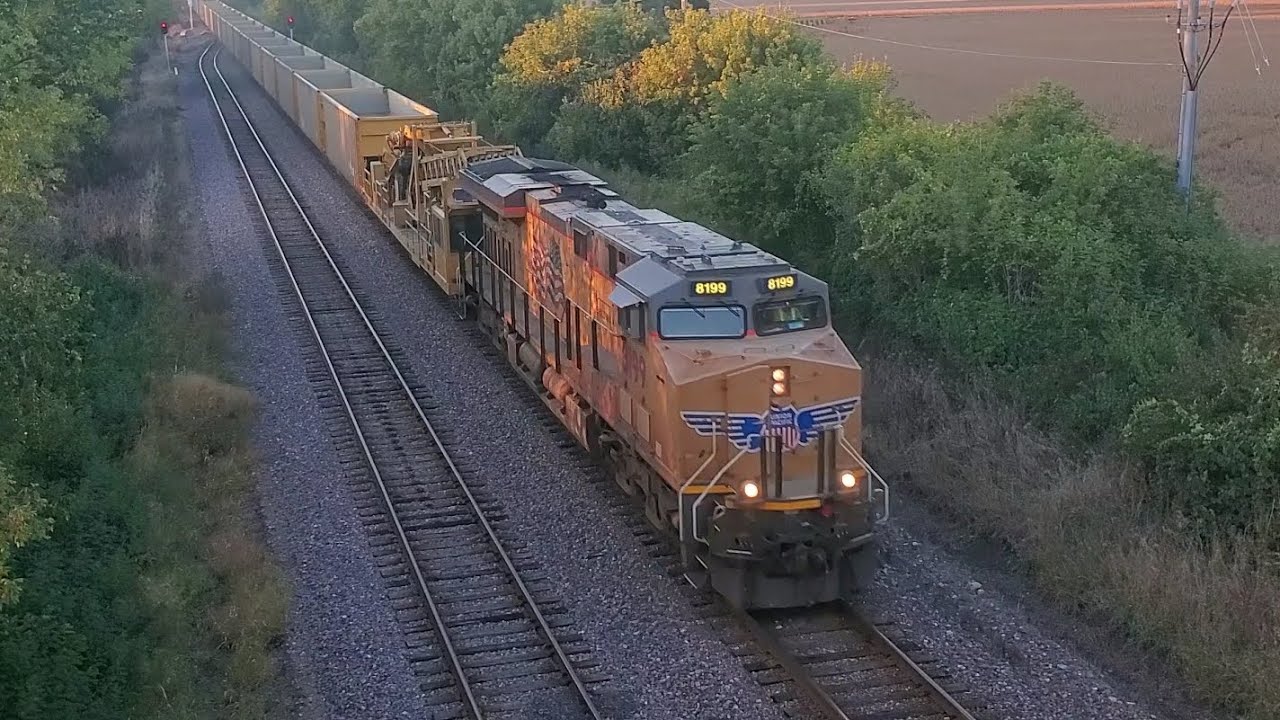 Empty Herzog Ballast Train on The Spine Line! | UP Albert Lea Subdivision - YouTube