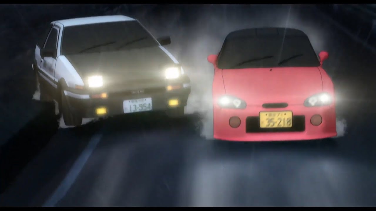 Takumi falls in a gutter - Initial D Fourth Stage - YouTube