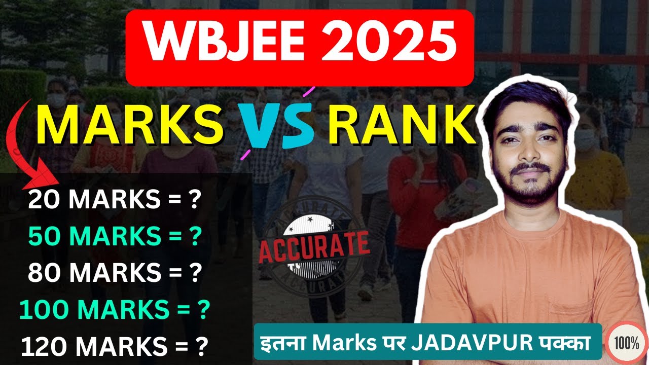 WBJEE 2025 Marks vs Rank 🔥 | Safe Score & Cutoff Details | WBJEE 2025 ...