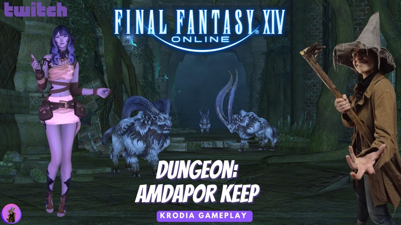 Final Fantasy XIV Online || Amdapor Keep || DUNGEON || TANK GAMEPLAY ...