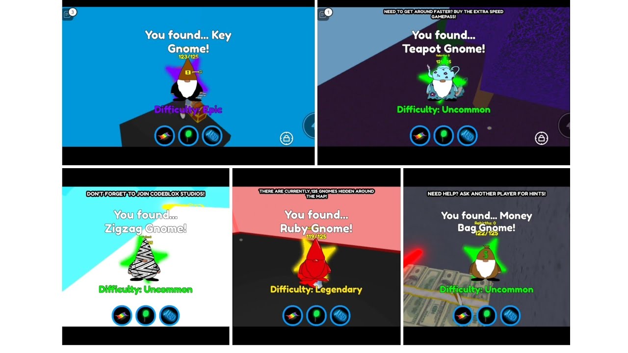 How to find all 5 New Gnomes in Find the Gnomes | Roblox | Ruby Gnome | Key Gnome - YouTube