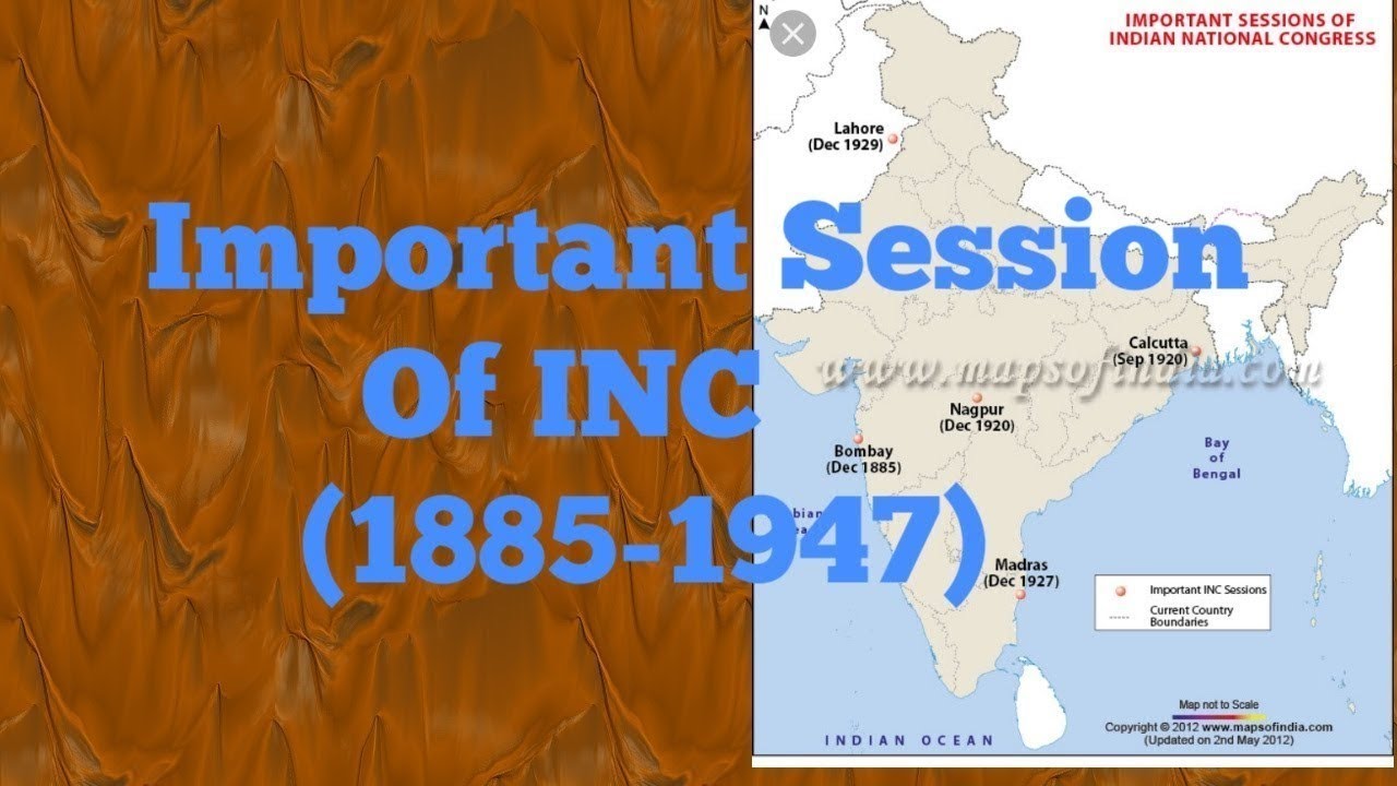 important sessions of INC | INDIAN HISTORY part-1 - YouTube