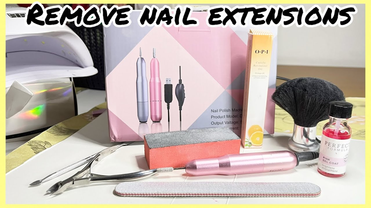 Nail extension removal process💅/ nail extensions kaise remove kre / gel ...