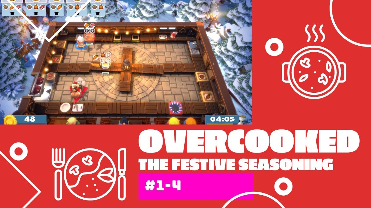 Overcooked: All You Can Eat, The Festive Seasoning DLC lvl 1-4 [PS5 ...