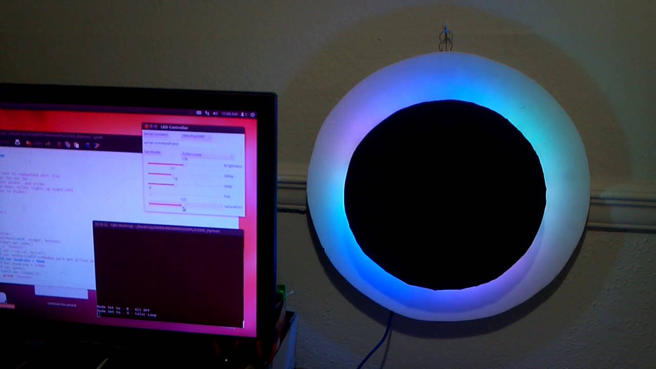 FastSPI2 LED Effects v0.4 w/ Python Control GUI - YouTube