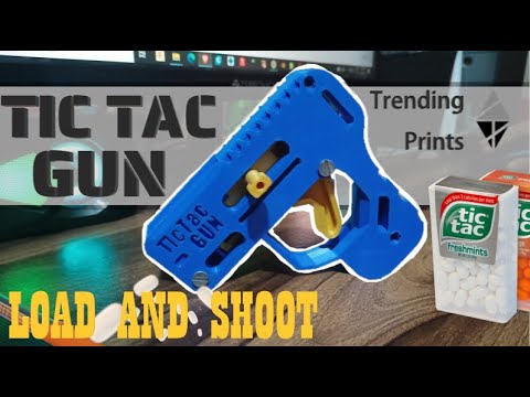TIC TAC GUN || 3D PRINTED || LOAD AND SHOOT || TRENDING PRINTS - YouTube