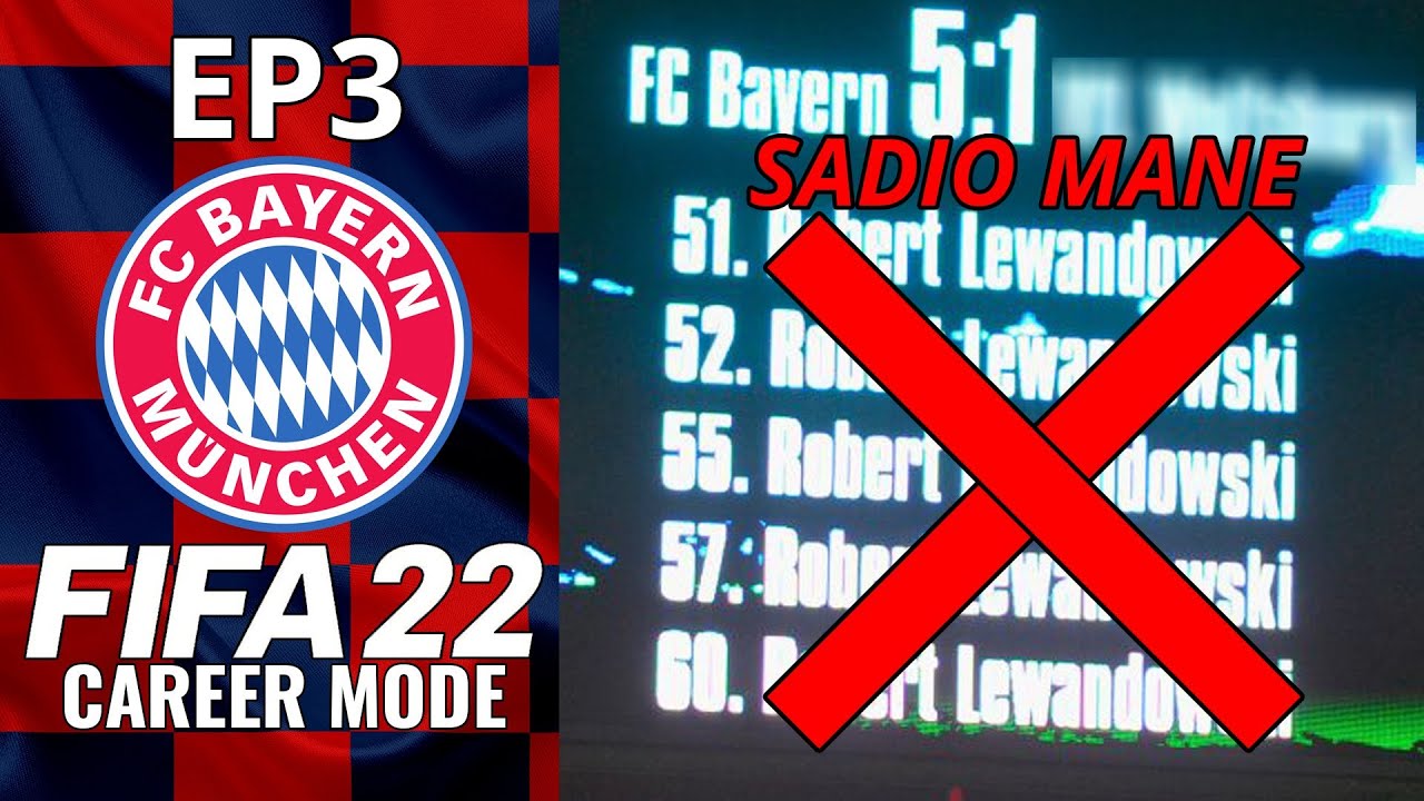 SADIO MANE SCORES 5 IN ONE MATCH! | FIFA 22 | Bayern Munchen Career ...