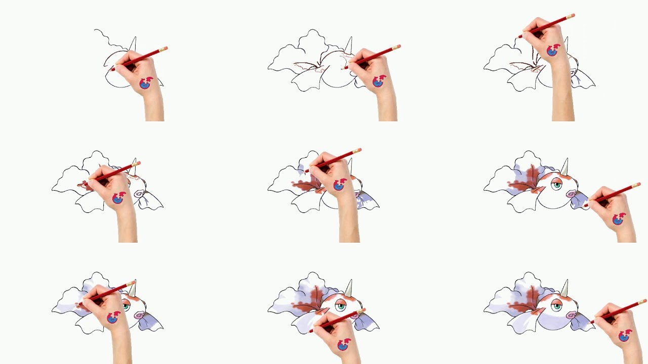 How To Draw Pokemon Goldeen For Toddlers - Learning Drawing - Puzzle ...