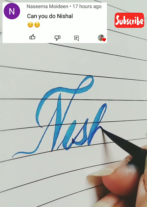 Writing name calligraphy in stylish cursive writing #shorts #youtubeshorts #viral - YouTube