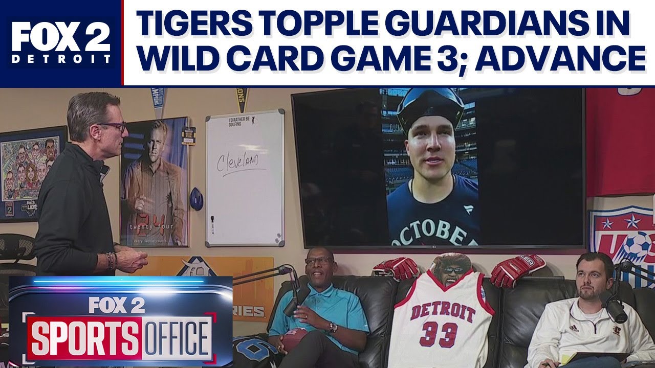 The Sports Office: Tigers win Wild Card Series over Guardians - YouTube