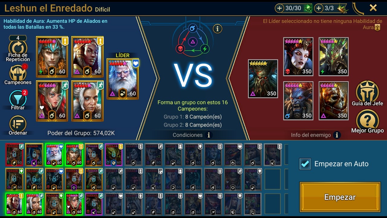 DERROTAMOS A LESHUN Y SUS 4 ALIADOS F2P | RAID: Shadow Legends - YouTube