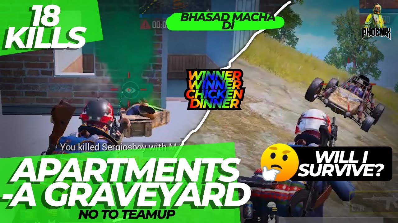 Apartments - A Graveyard | 18 kills | WWCD | Gameplay #23 | PHOENIX PLAYS - YouTube