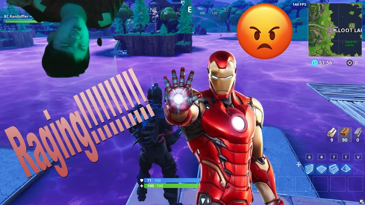 Fortnite fun gameplay raging - YouTube