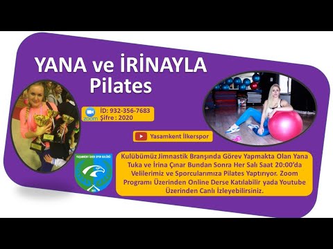 Yana ve İrina hocamızla her salı 20:00 pilates  derslerimiz başlıyor