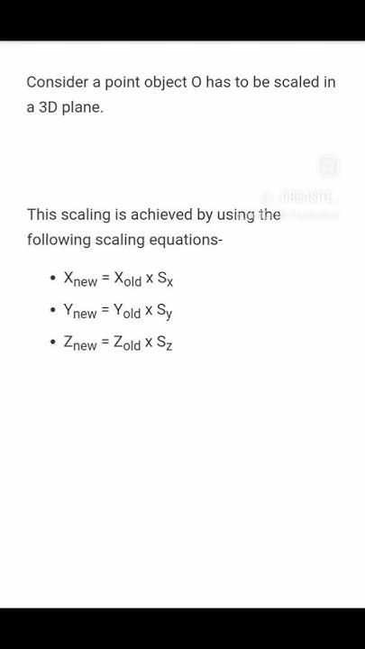 Scalling In 3d Computer Graphics Basicc Computergraphics Python Ccode Computerscience