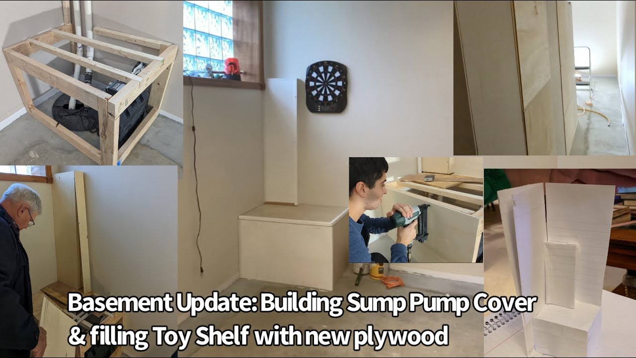 Basement Update: Building Sump Pump Cover & filling Toy Shelf with new ...