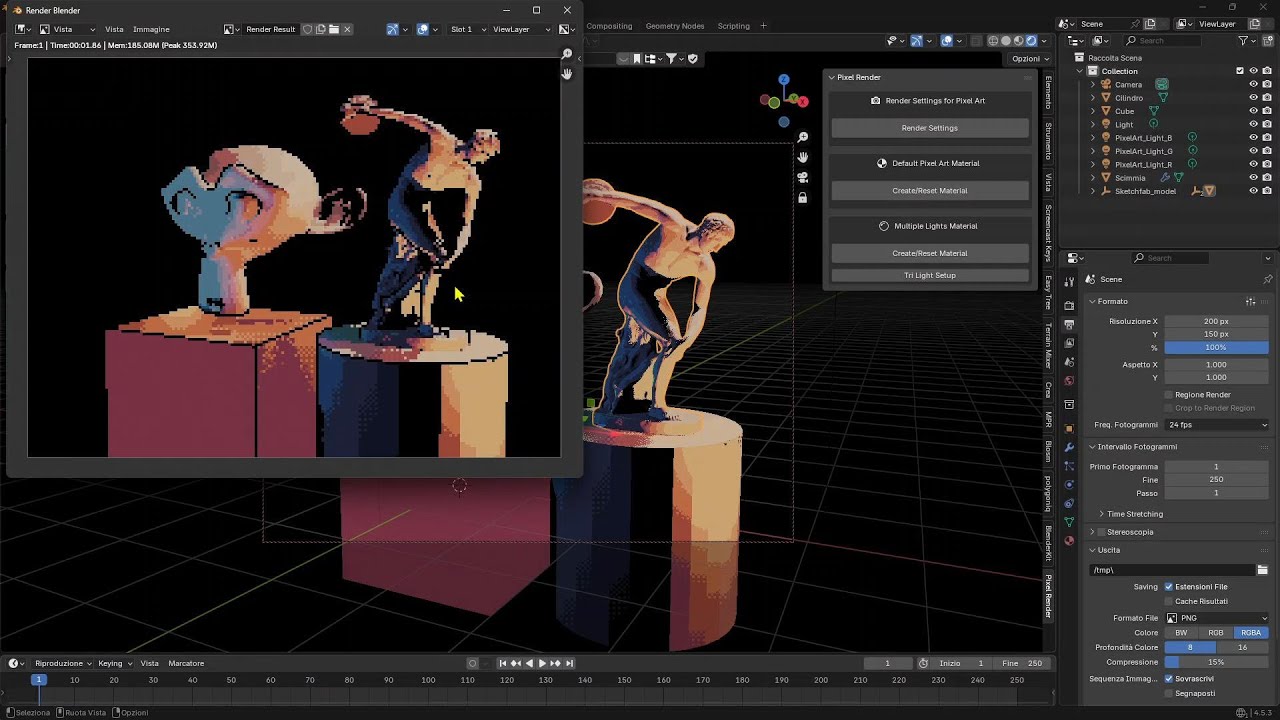 Videoguide - How to Create Pixel Graphics in Blender Free, Simple, Fast ...