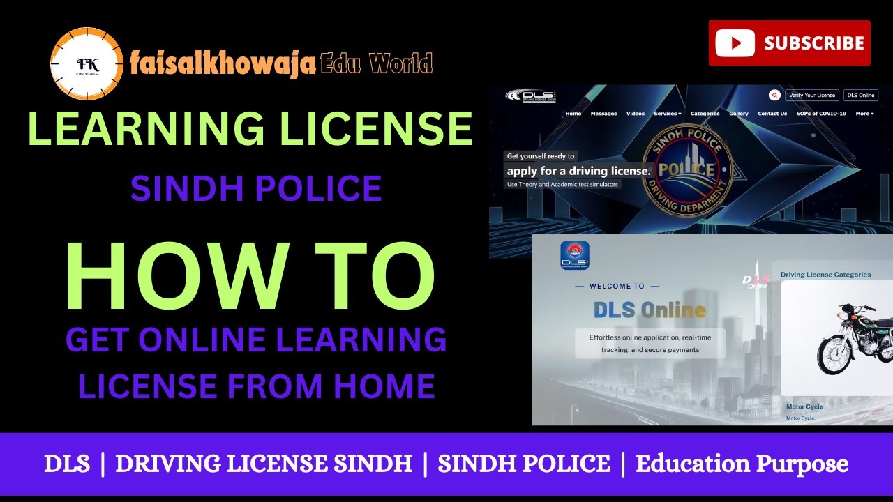How to Get Online Learning License Sindh From Home | Sindh Police ...