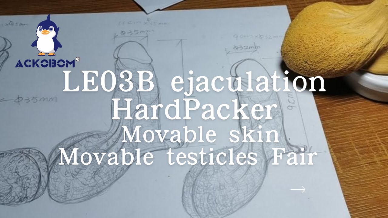 LE03B ejaculation HardPacker Movable skinMovable testicles Fair - YouTube