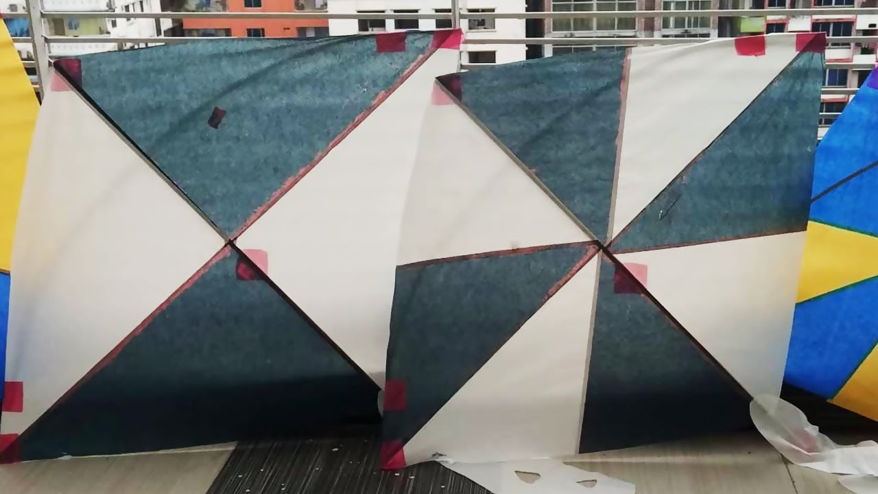 How to make chorki design kite at home with Kite Flying test | Kite ...