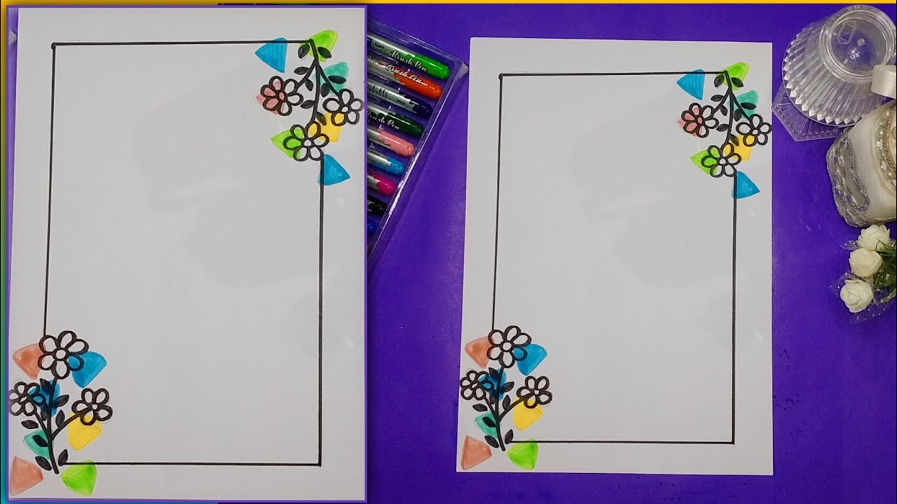 Aesthetic Design For Project Work/A4 Sheet/Project Work Border Designs ...