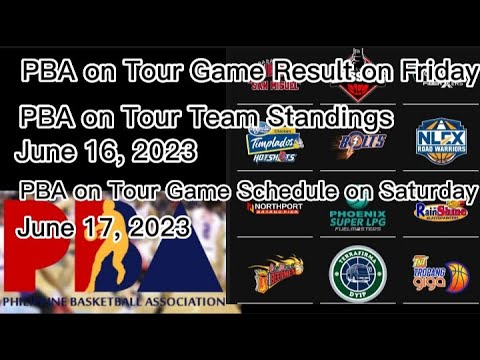 PBA on Tour Game Result on Friday June 16, 2023 l Team Standings l PBA ...