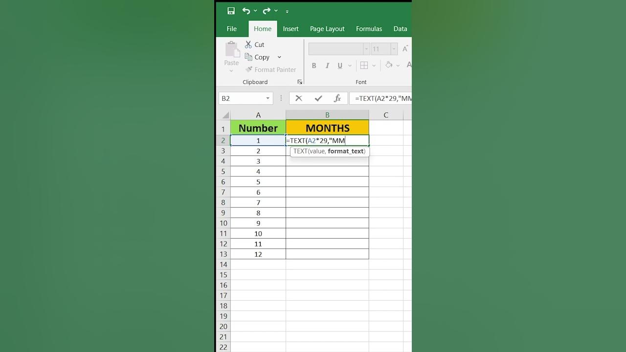Excel Short tricks Convert Number To Months #exceltricks #exceltips #windows #exceltricks - YouTube