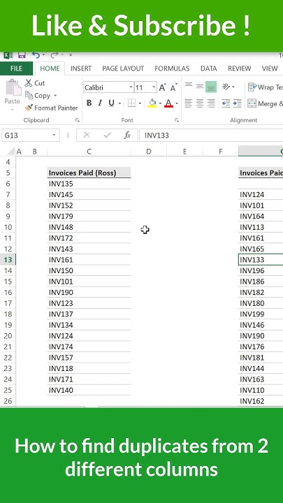How to find duplicate values in different columns in MS excel using ...