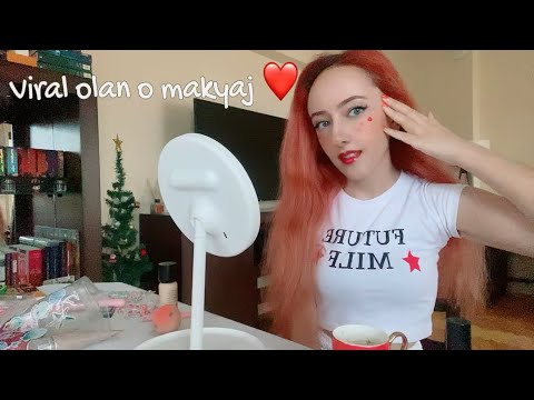 Tiktokta viral olan o ışıltılı makyajı denedim ❤️ Viral olan makyajı yaptım ✨ Ben de viral olmalıyım