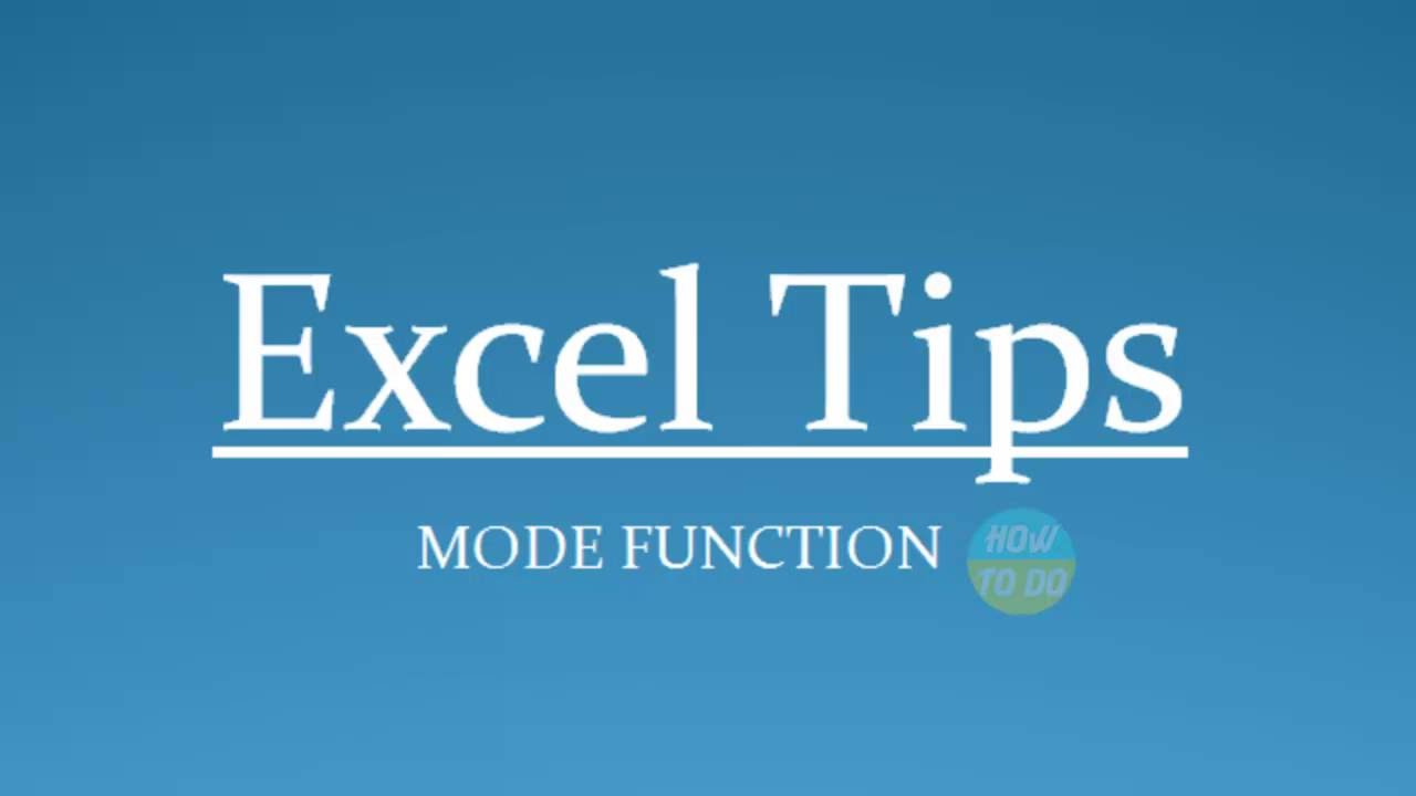 How To Use MODE Function In Excel YouTube how-to-use-mode-function-in-excel-youtube