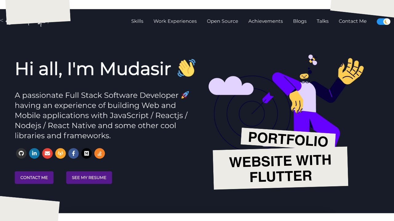 Designing Summary And About Me For Mobile Flutter Web Tutorial Part 4 Youtube