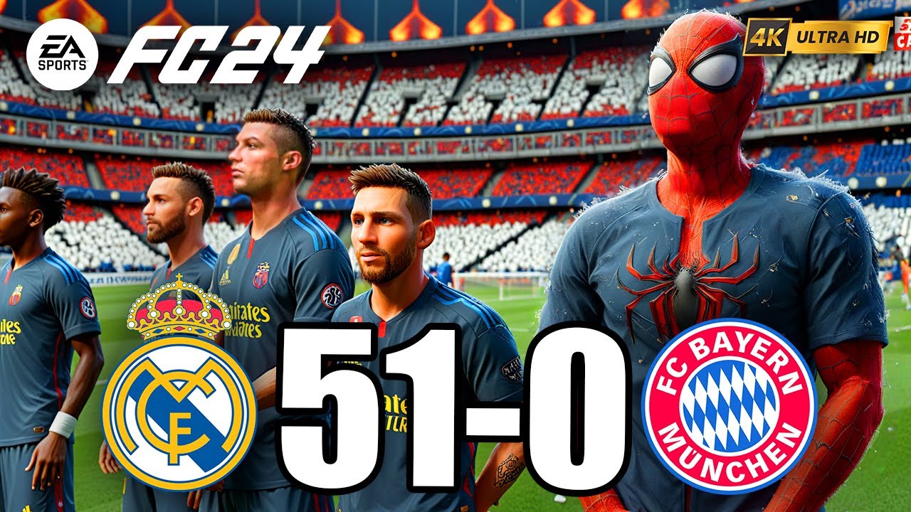 FIFA 24 - RONALDO, MICKEY MOUSE, SPIDER MAN ALL STARS PLAYS TOGETHER ...