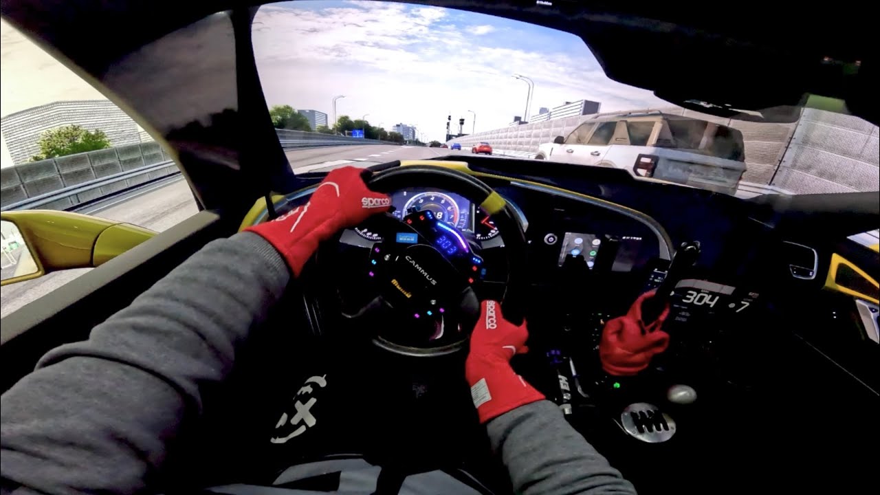 Assetto Corsa Cut up Through Traffic - CAMMUS C12 - YouTube
