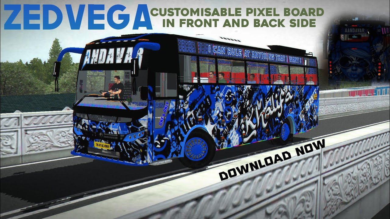 ⚡ ZEDVEGA Tourist Bus mod RELEASED for BUSSID ♨️ FRONT AND BACK ...