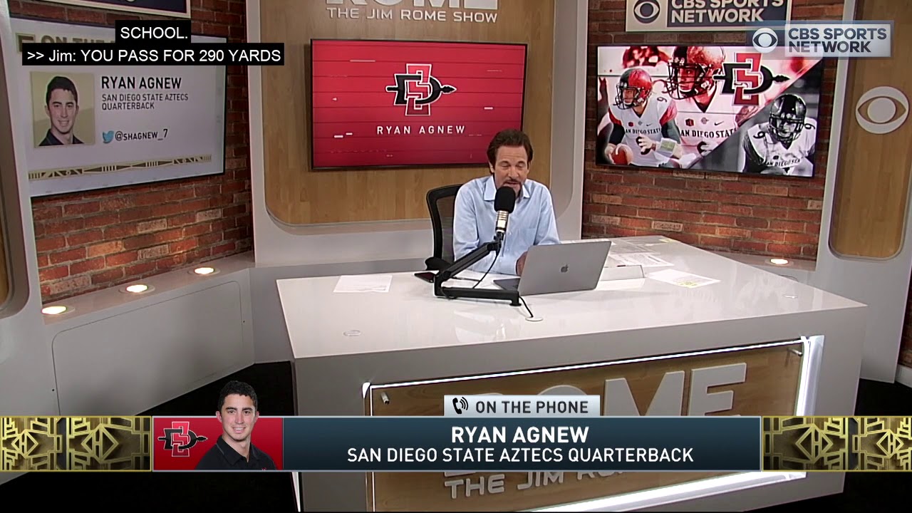 SDSU FOOTBALL: RYAN AGNEW TALKS AZTECS' SUCCESS ON THE JIM ROME SHOW ...