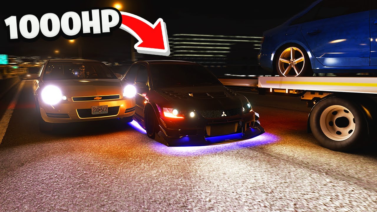 1000HP Evo Lancer CUTTING UP in Traffic Assetto Corsa - YouTube