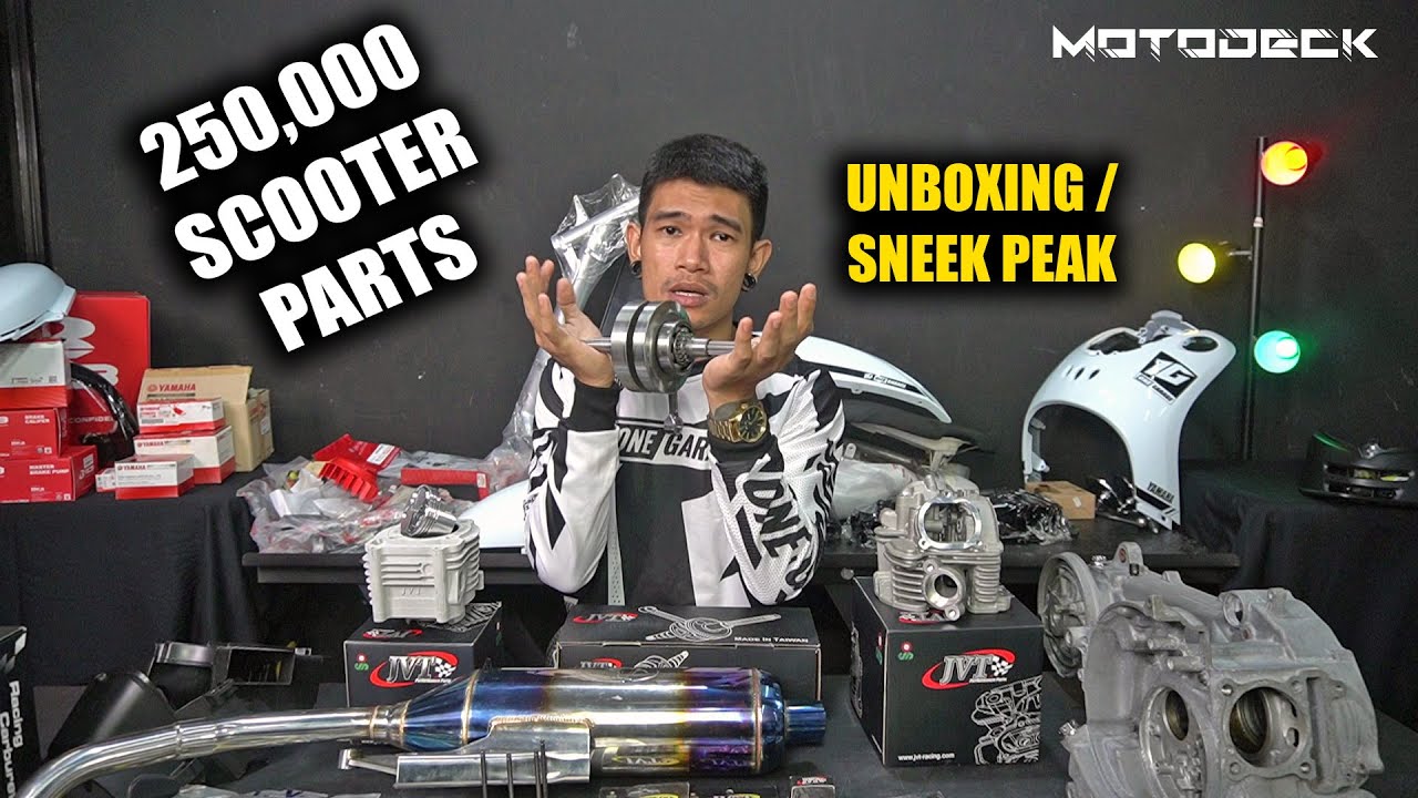 220cc SCOOTER PROJECT PARTS| MOTODECK YAMAHA FINO FULL REBUILD| 1G ONE ...