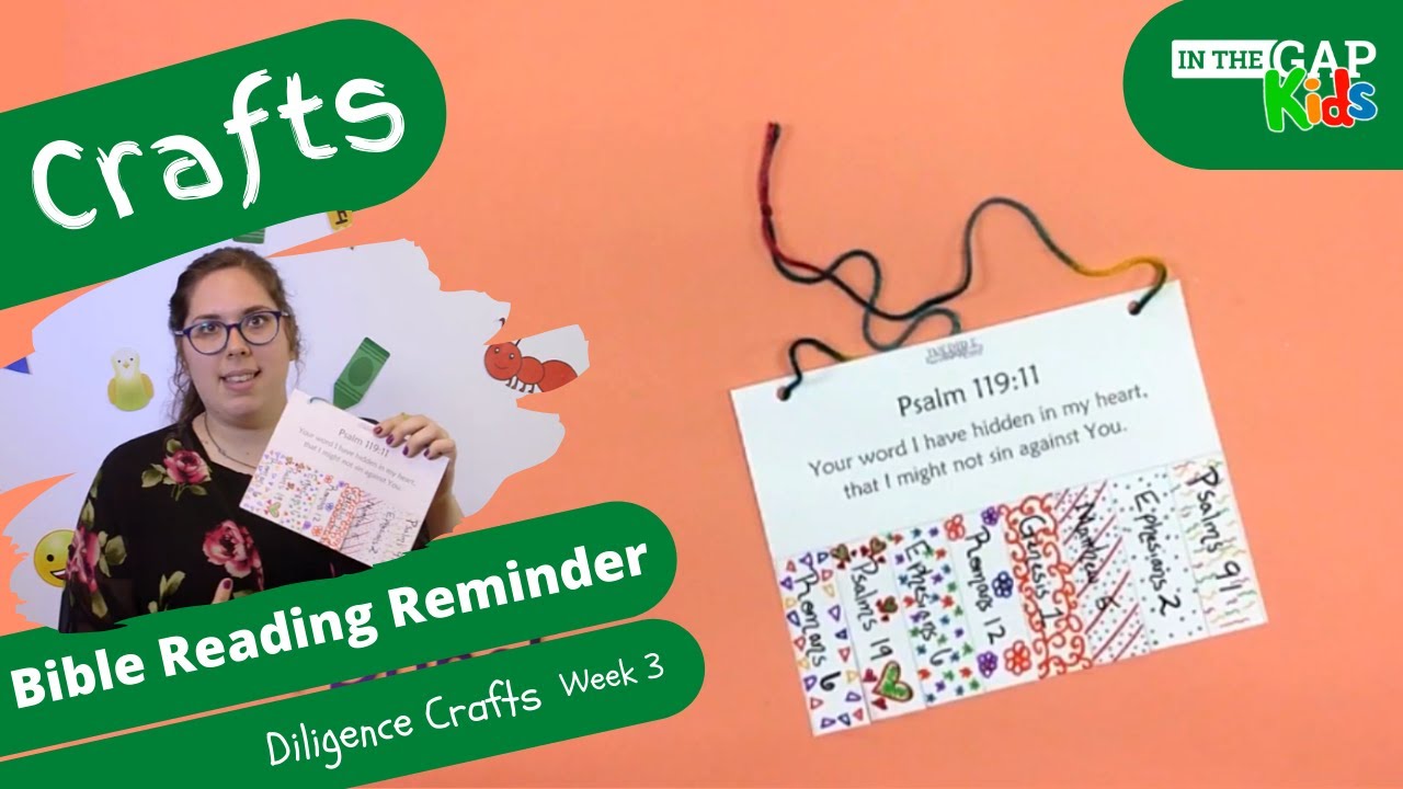Bible Reading Reminder Craft | Sunday School Bible Crafts for Kids ...