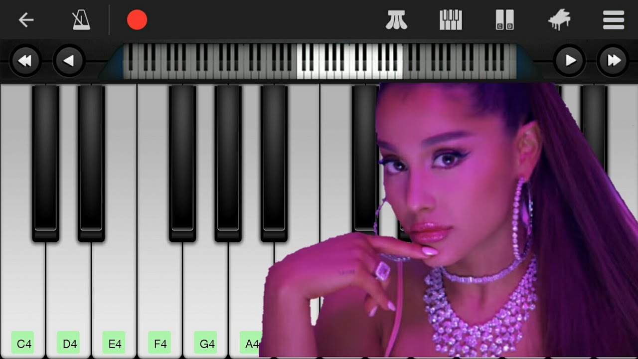Ariana Grande - 7 Rings || Easy Mobile Piano || Tutorial/lesson/Cover ...