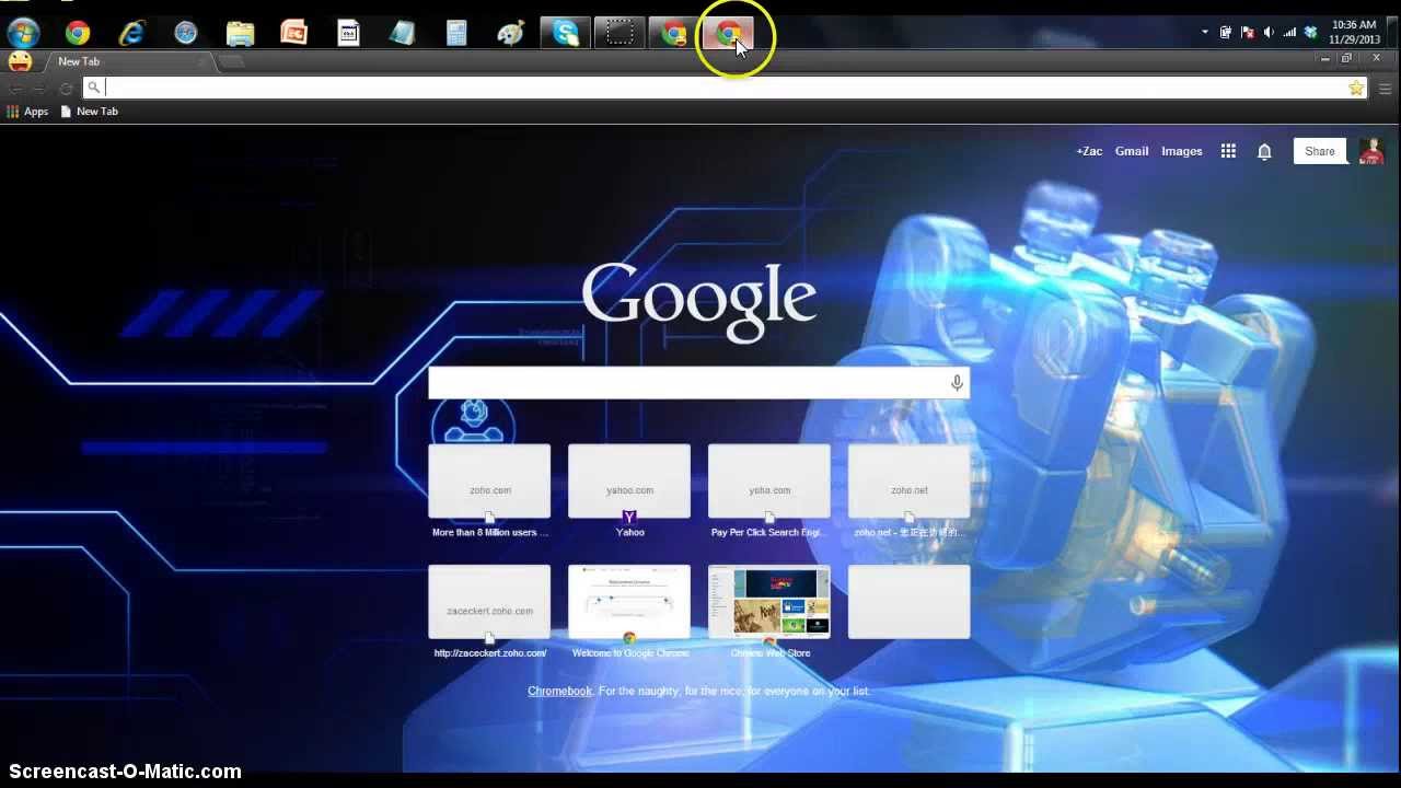 Cool futuristic look to Google Chrome and Desktop - YouTube