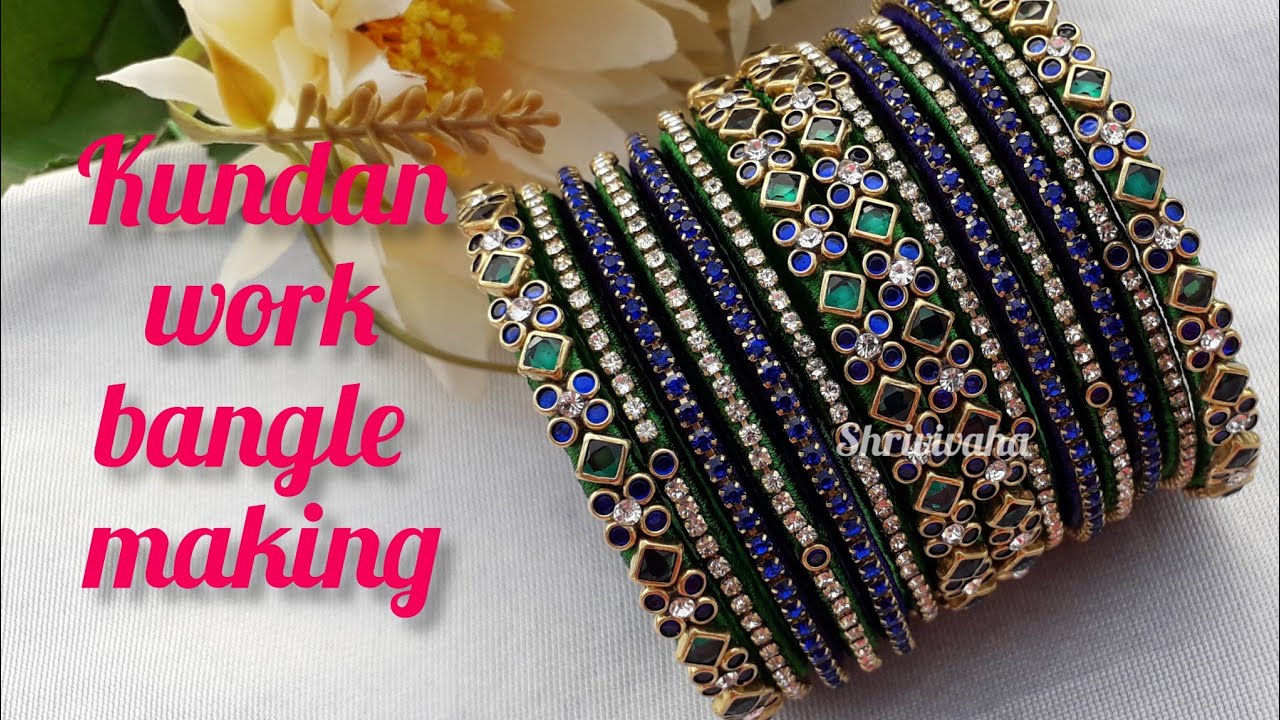 Silk Thread bangles making with tips for beginners @shrivivaha WhatsApp to 8807550775 #bangles ...