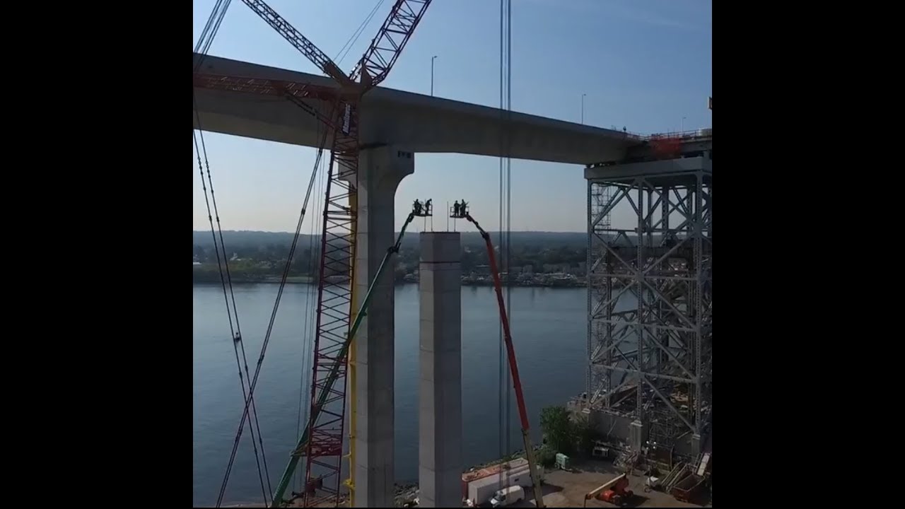 Drone video of Bayonne Bridge Project 3 - YouTube