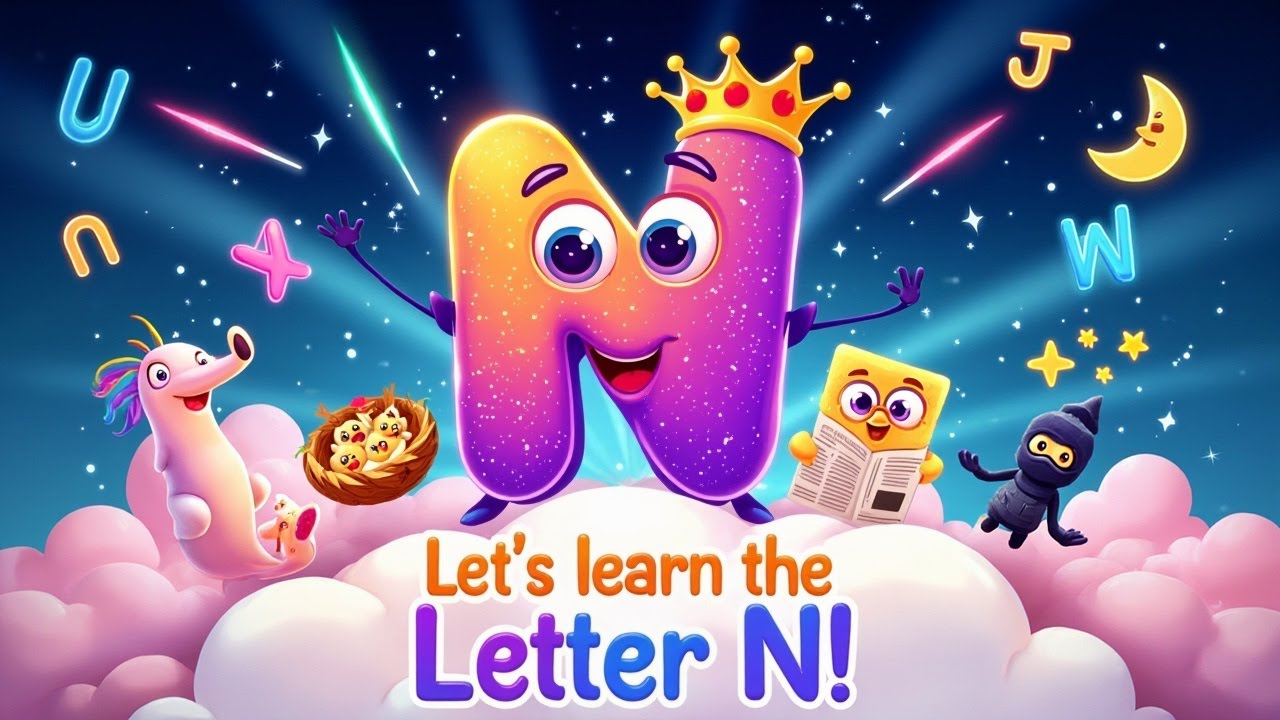 Abecedario para niños letra N,canciones para niños,videos infantiles ...