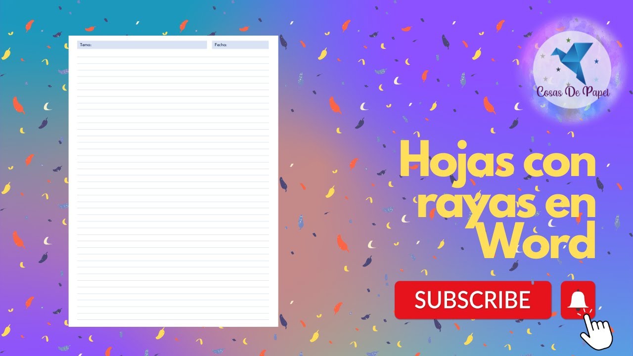 Cómo hacer hojas rayadas en Word - YouTube