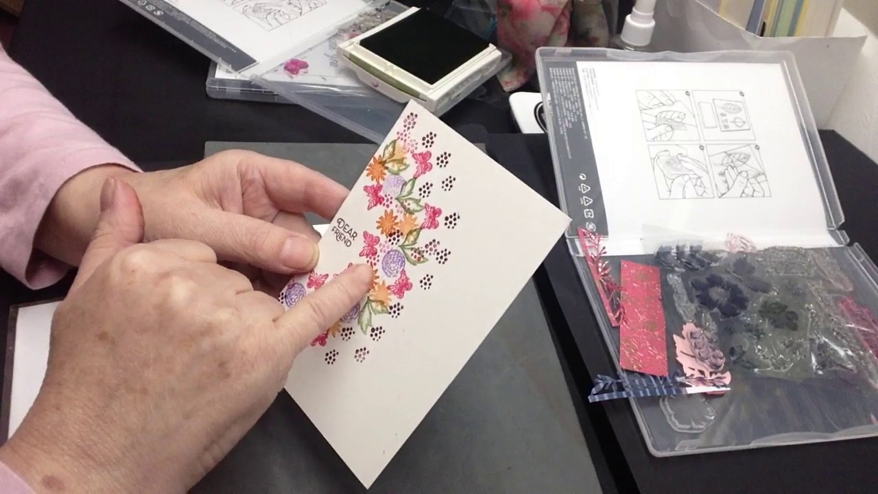 Block stamping with small stamps - YouTube