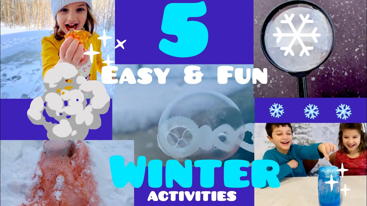 EASY Winter Activities for KIDS! Fun Winter Break Ideas! - YouTube