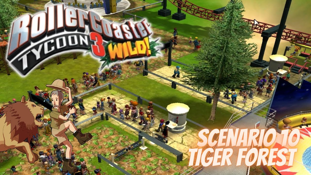 Let's Play Roller Coaster Tycoon 3 Wild! Tiger Forest - YouTube