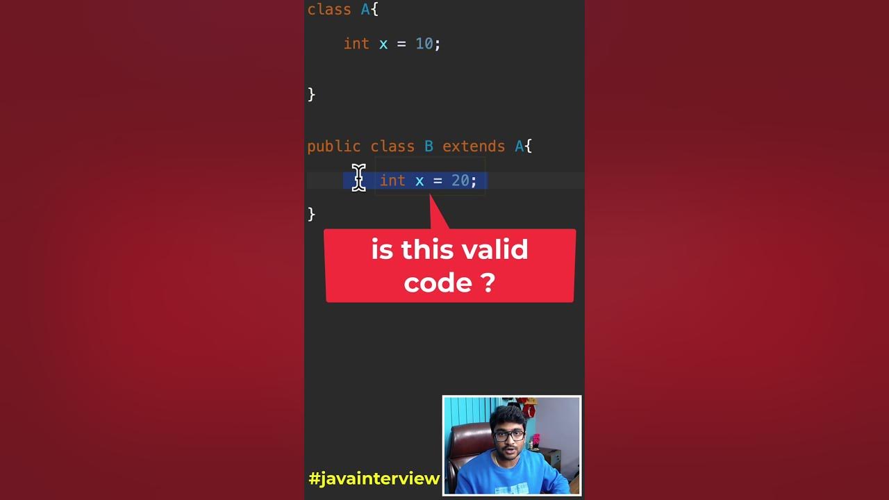 Java Interview Shorts 13 Variable Hiding Javainterview Youtube