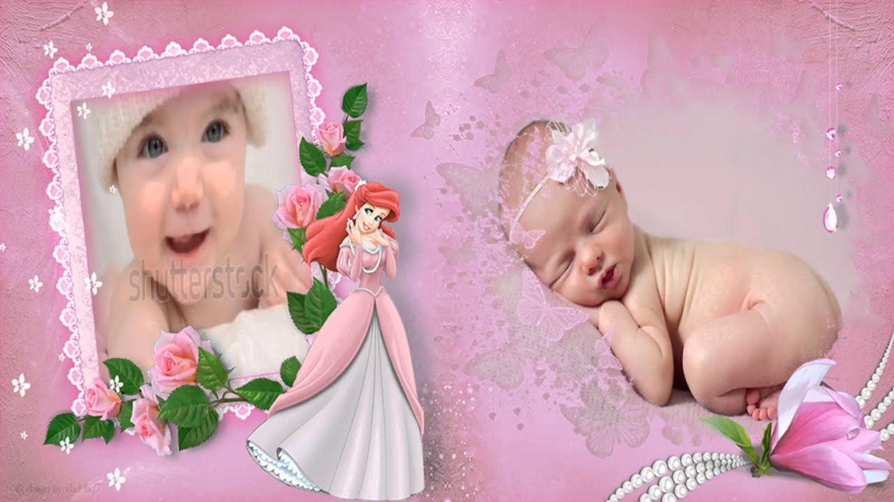 Personalized Disney Princess Ariel Frame Video Greeting Card - YouTube